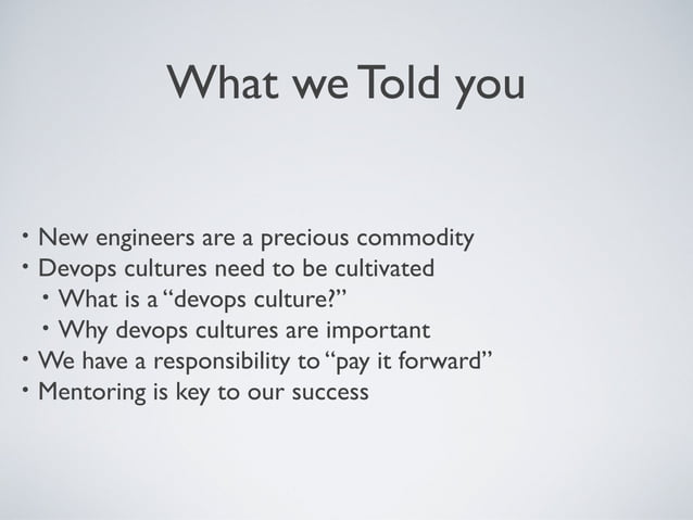 Devops days slide deck | PPT