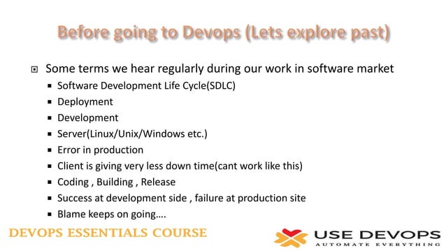 Dev Ops Essentials Course | PPT