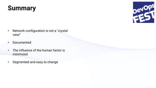 DevOps Fest 2020. Александр Глущенко. Modern Enterprise Network Architecture in AWS Cloud | PPT