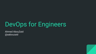 DevOps for Engineers | PPT