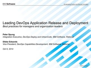 Leading DevOps Application Release and Deployment - Best Practices for ...