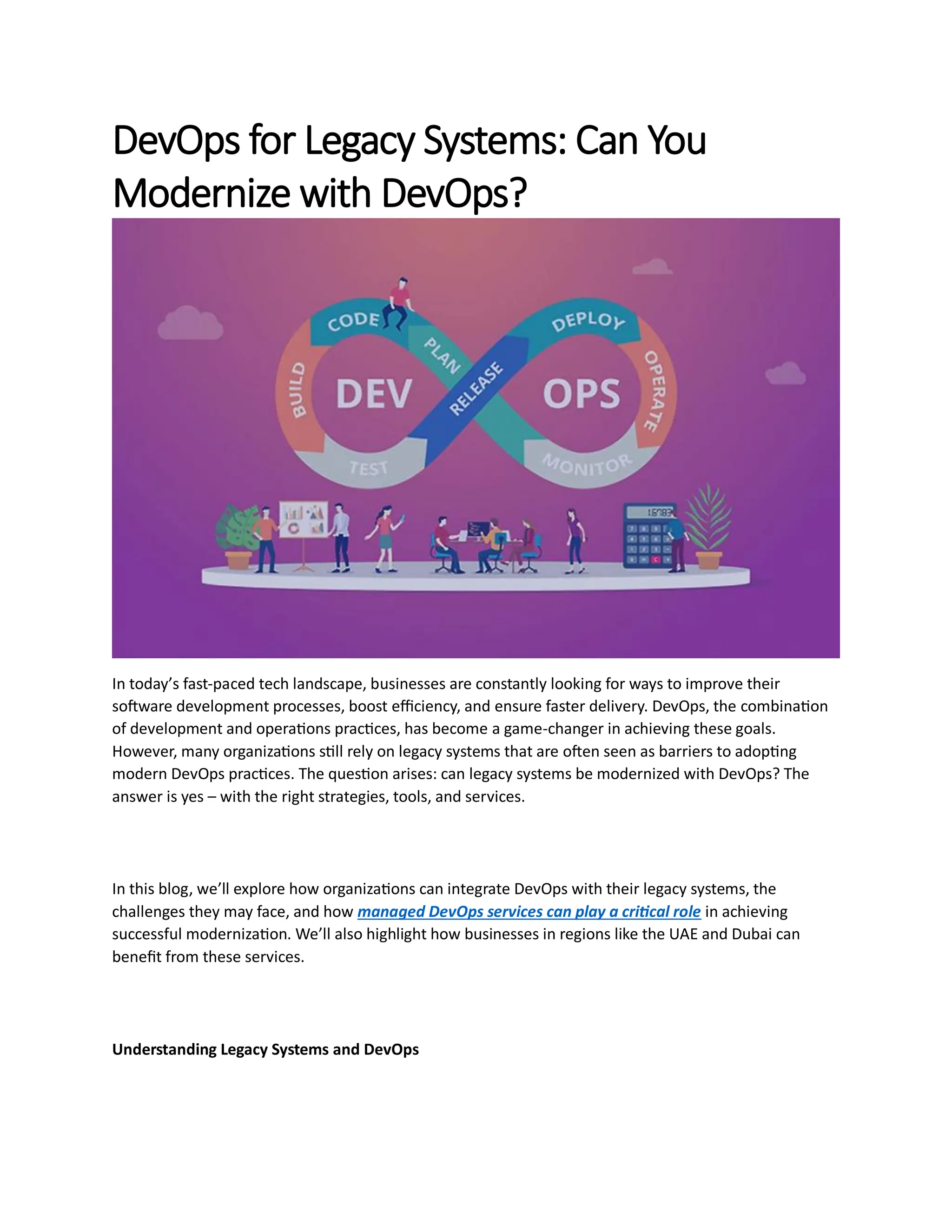 DevOps for Legacy Systems: Can You Modernize with DevOps? | PDF