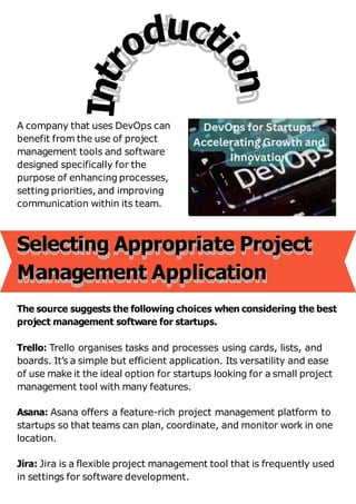 Project Management Solutions for DevOps-Driven Startups | PPTX