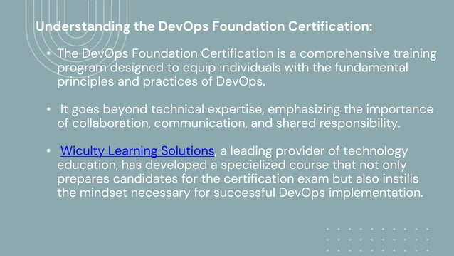 DevOps Foundation Certification Building the Core Skills for ...