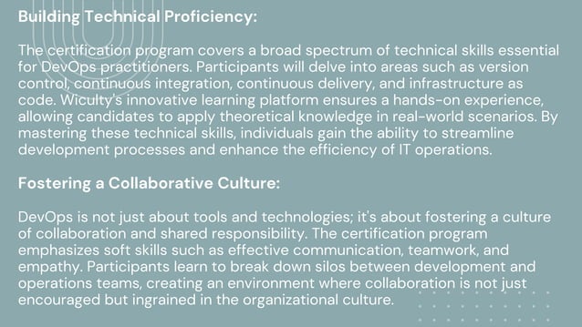 DevOps Foundation Certification Building the Core Skills for Collaboration.pptx | Web ...