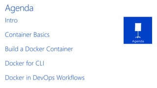 DevOps Fusion 2019: Docker - Why the future takes place in containers | PPT