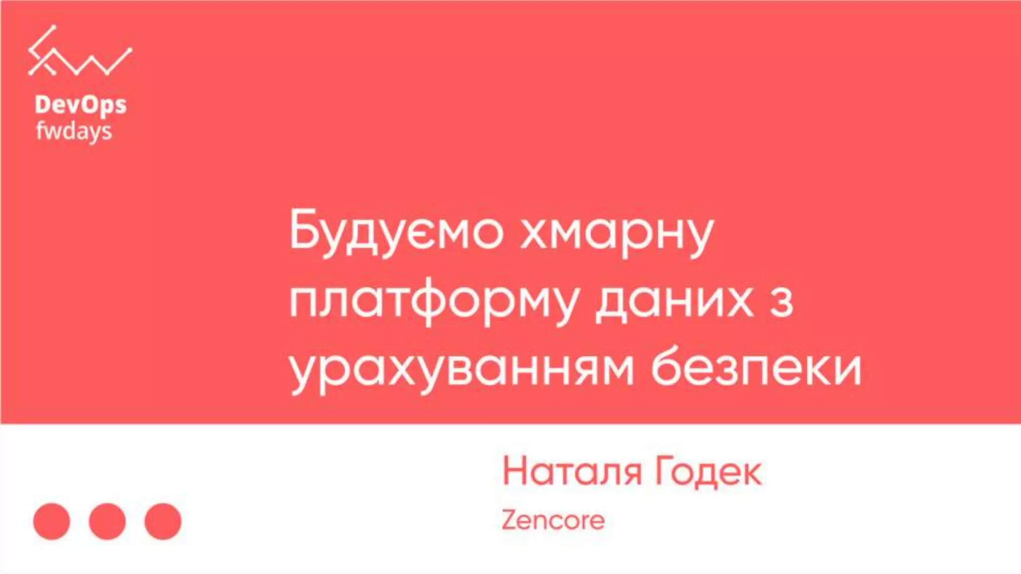 "Building a cloud-native data platform with security in mind", Natalie Godec | PPT