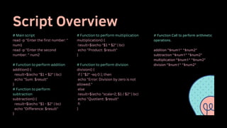 basic arithmetic operations in linux environment | PPT
