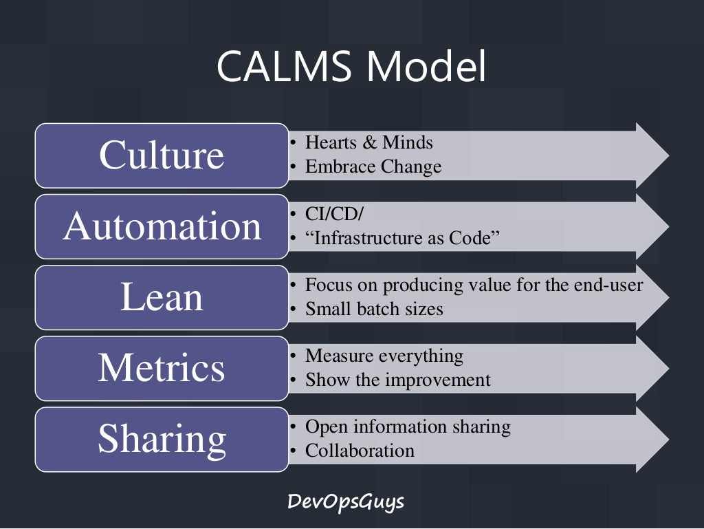 CALMS Model Culture Automation Lean