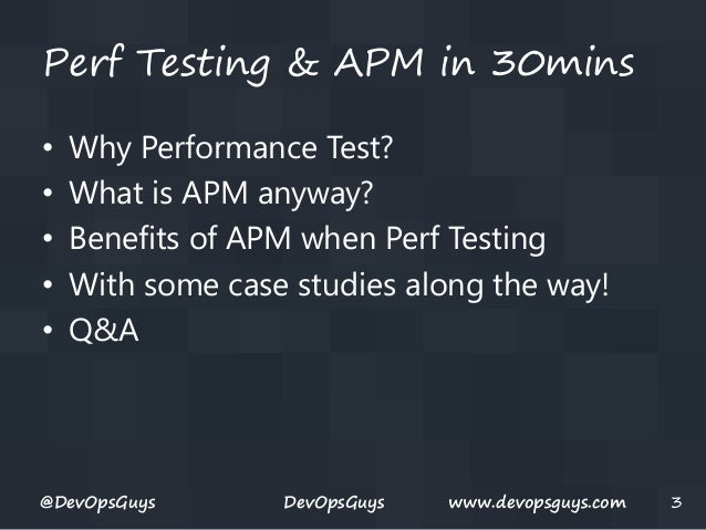 The benefits of using an APM solution while performance testing