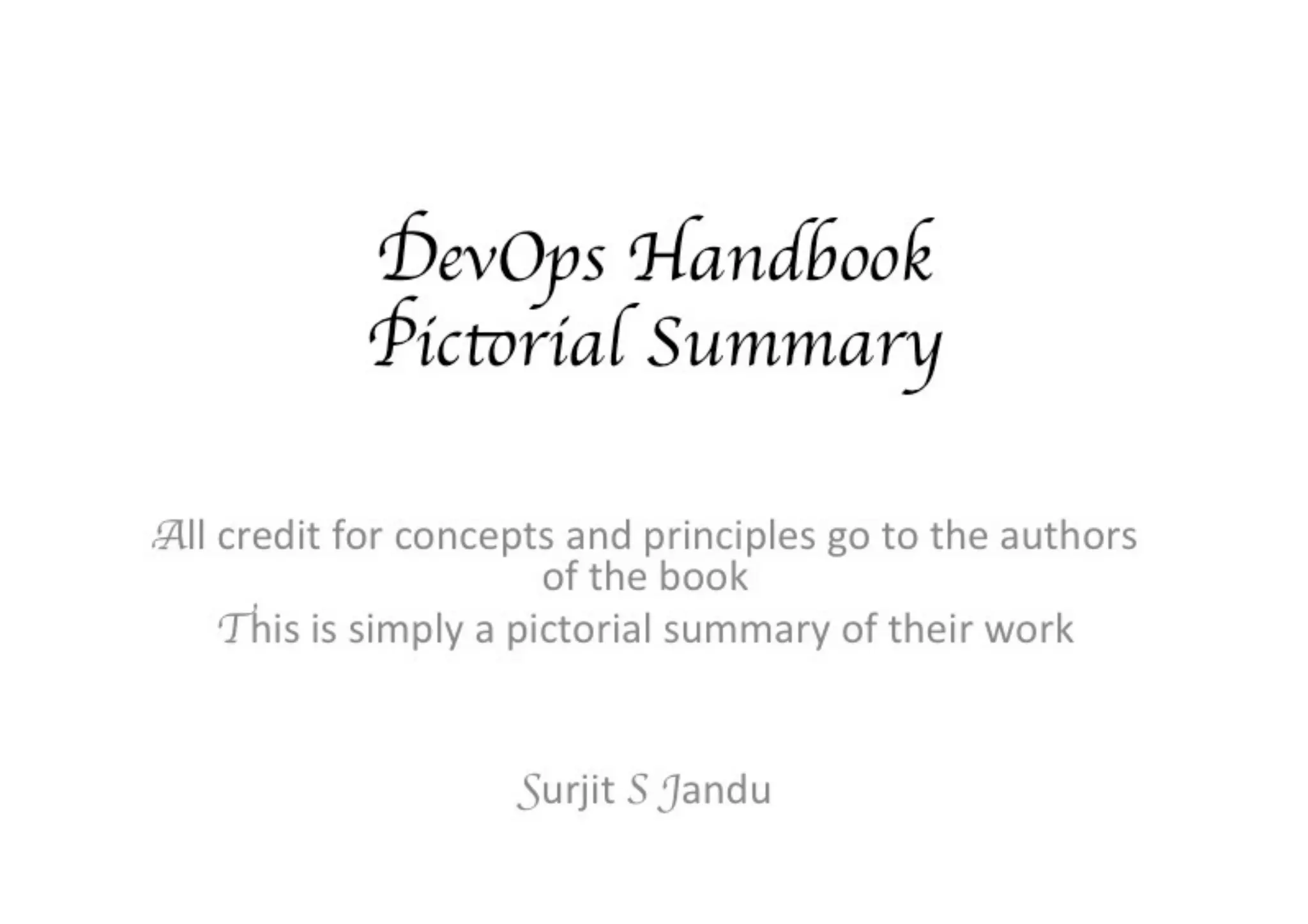 DevOps Handbook Pictorial Summary | PPT DevOps Handbook Pictorial Summary | PPT
