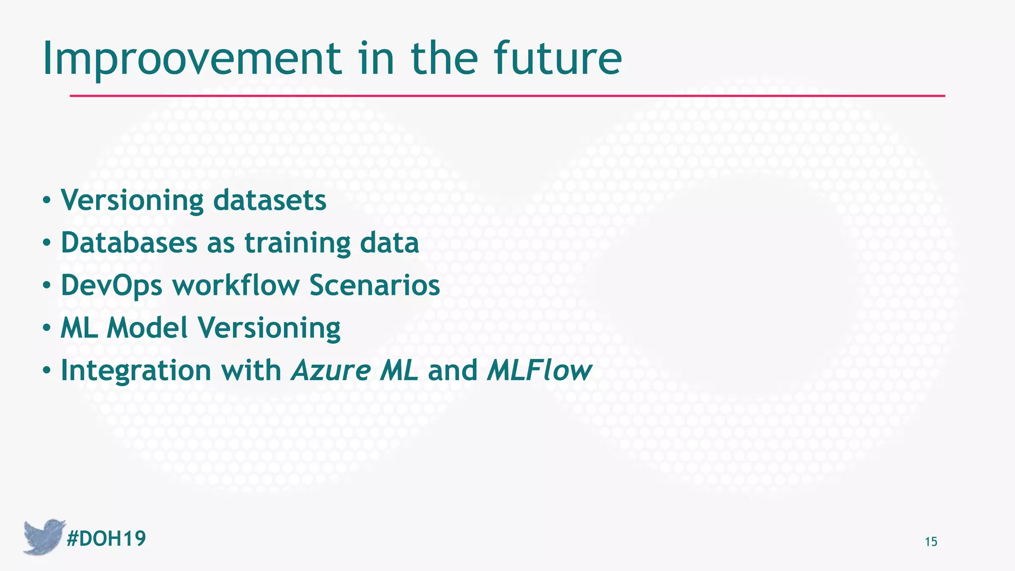 ML.NET Model Lifecycle with Azure DevOps - Devops heroes 2019 | PPT ML.NET Model Lifecycle with Azure DevOps - Devops heroes 2019 | PPT