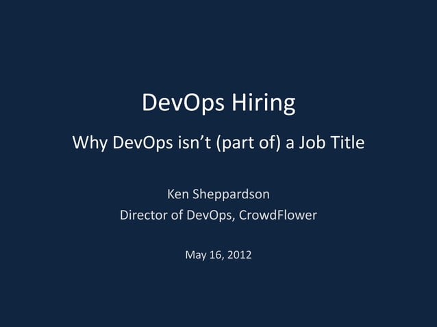 DevOps Hiring | PPT