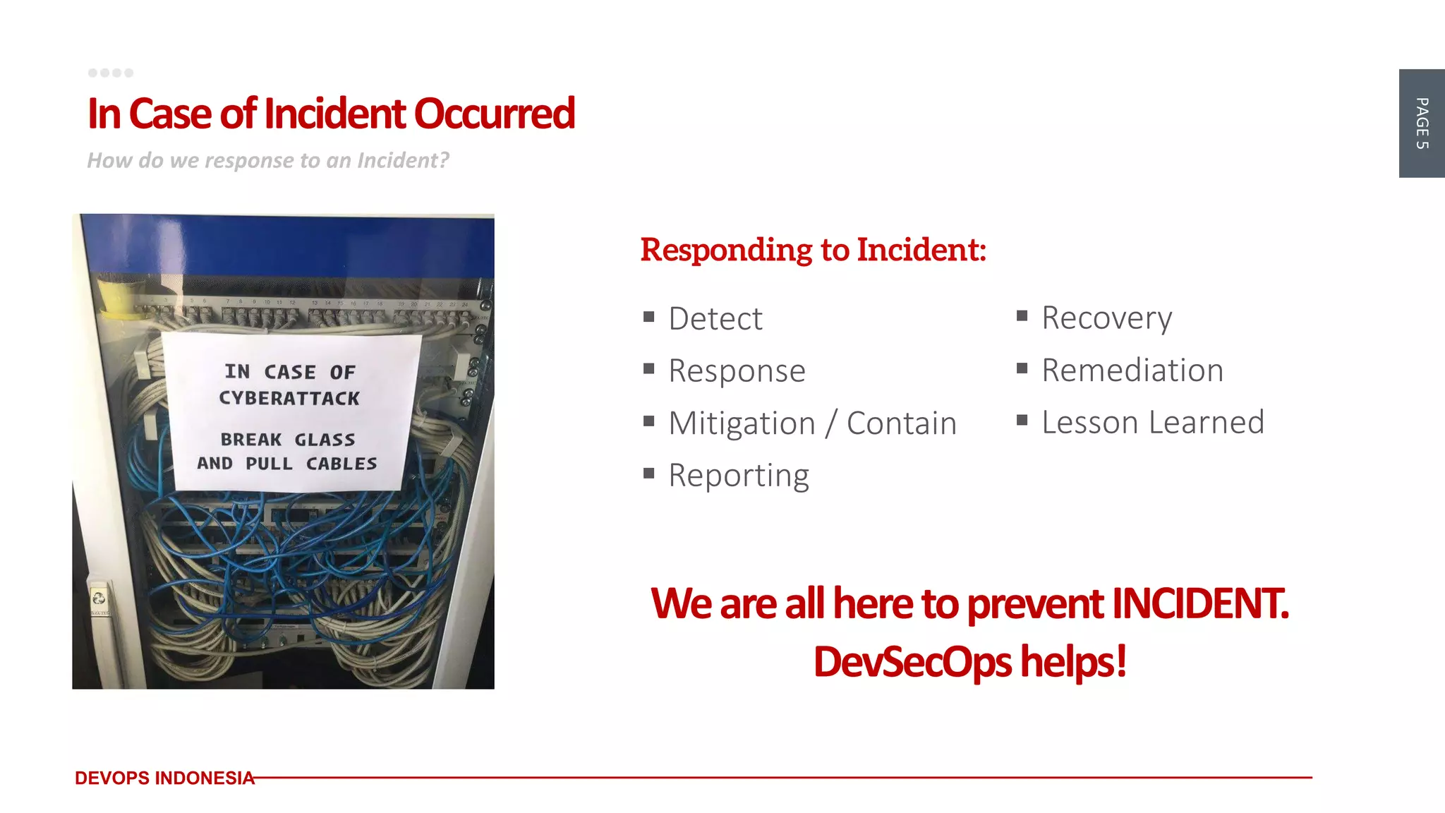 DevOps Indonesia - DevSecOps - Application Security on Production Environment | PDF