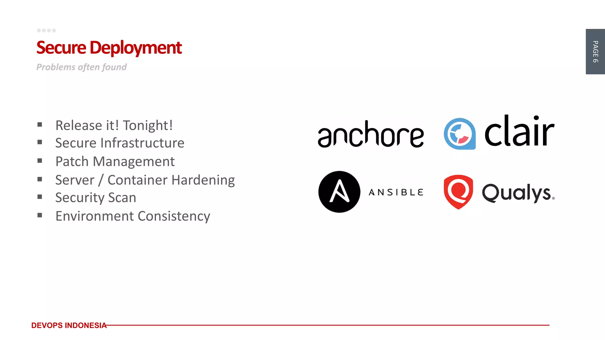 DevOps Indonesia - DevSecOps - Application Security on Production Environment | PDF