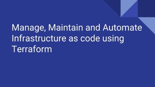 DevOps Indonesia #3 - Infrastructure as Code using Terraform | PDF