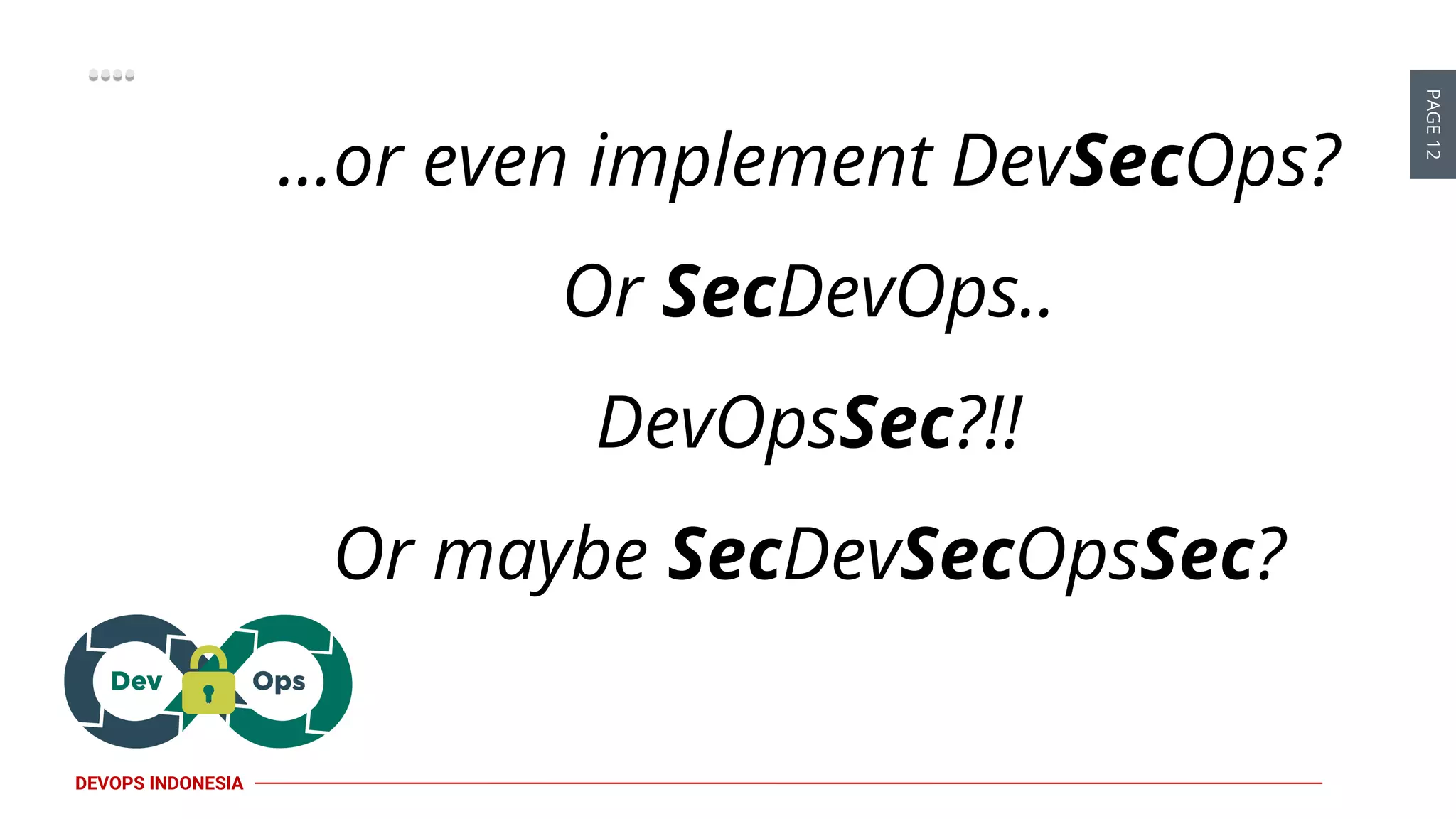 Devops Indonesia 9 Devsecops Ppt Free Download