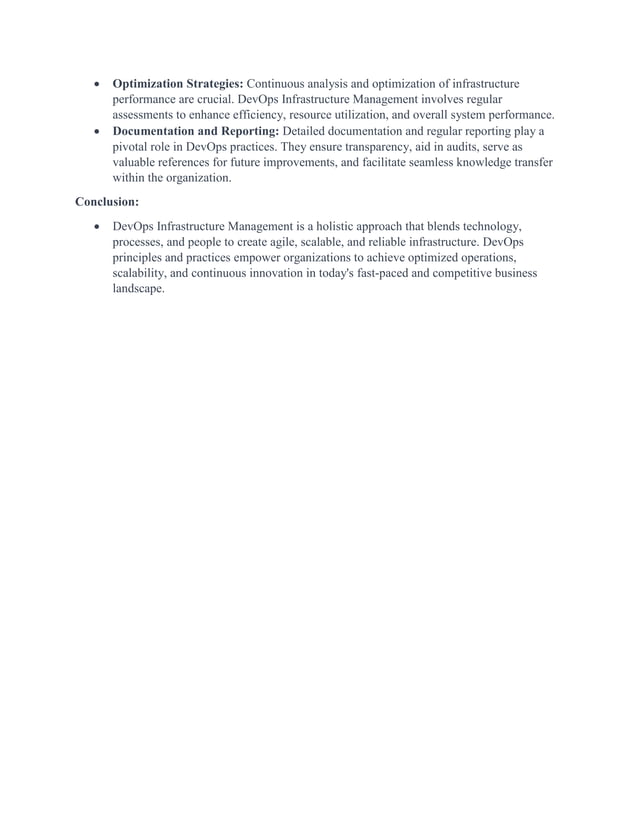 Devops Infrastructure Management For Optimized Operations And Scalabilitydocx
