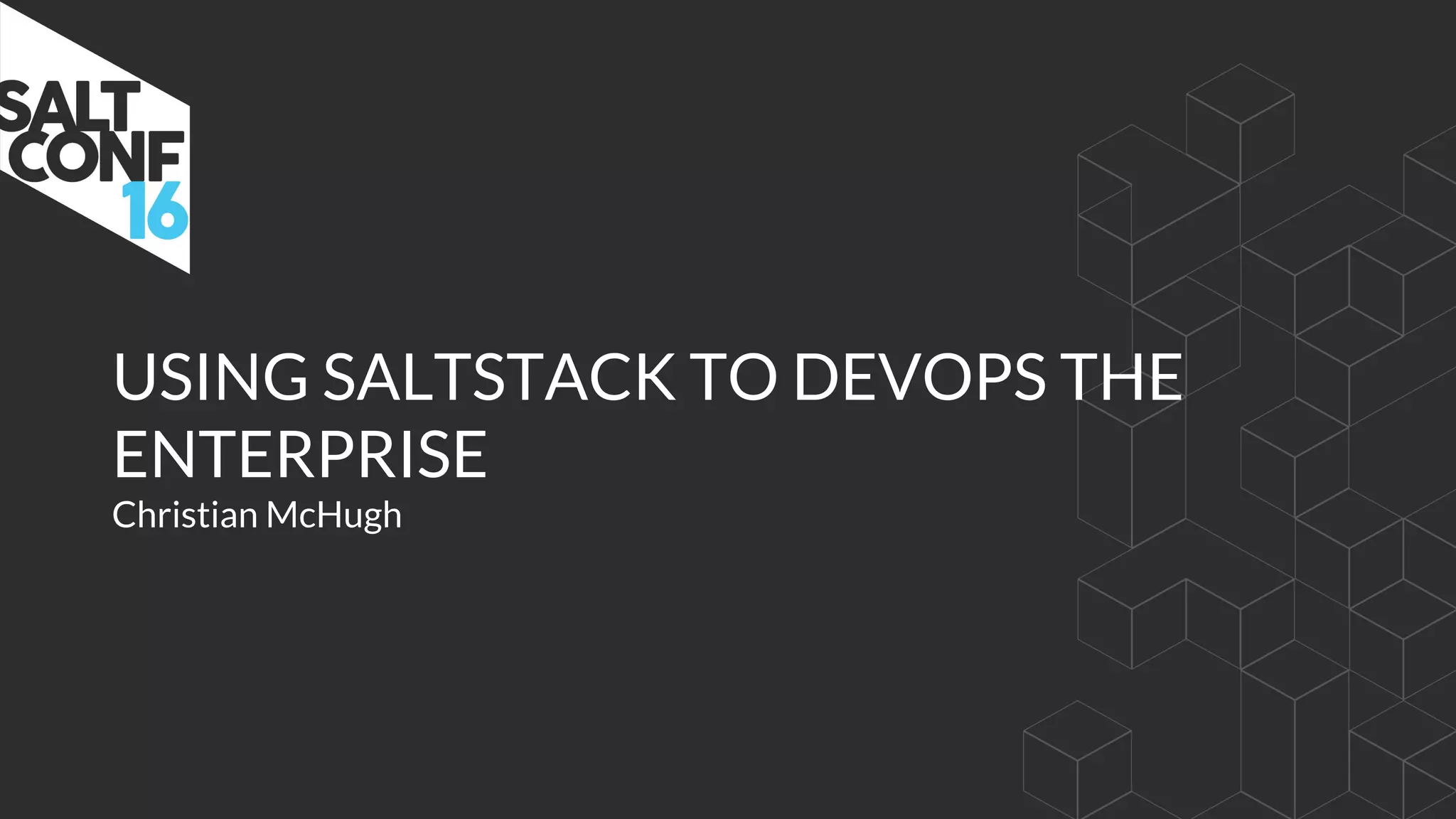 Using SaltStack to DevOps the enterprise | PPT
