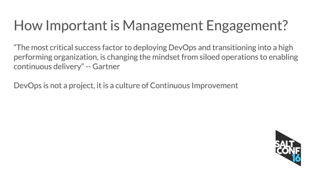 Using SaltStack to DevOps the enterprise | PPT