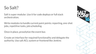 Using SaltStack to DevOps the enterprise | PPT