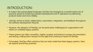 DevOps in Legacy Systems Modernizing Outdated Infrastructure with ...