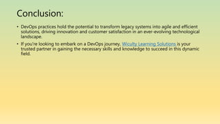 DevOps in Legacy Systems Modernizing Outdated Infrastructure with DevOps Practices.pptx | Web ...