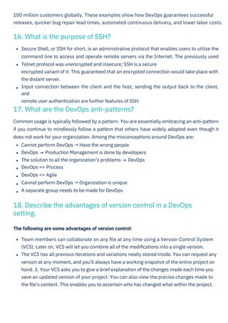 Devops Interview Question PDF By ScholarHat | PDF