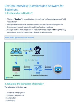 Devops Interview Question PDF By ScholarHat | PDF