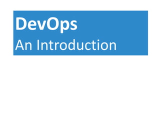 DevOps Introduction | PPT
