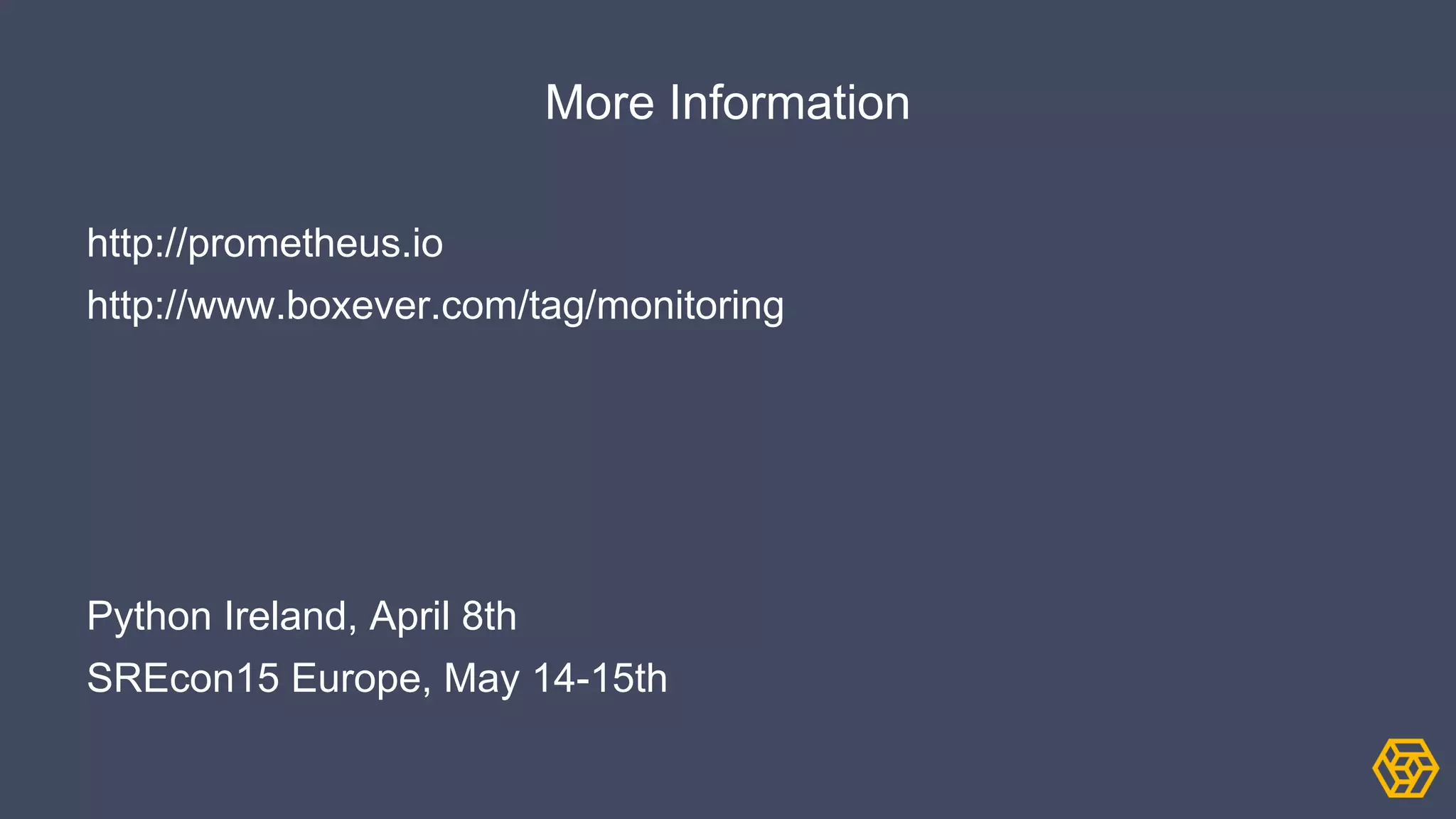Systems Monitoring With Prometheus Devops Ireland April 2015 Pdf Databases Computer