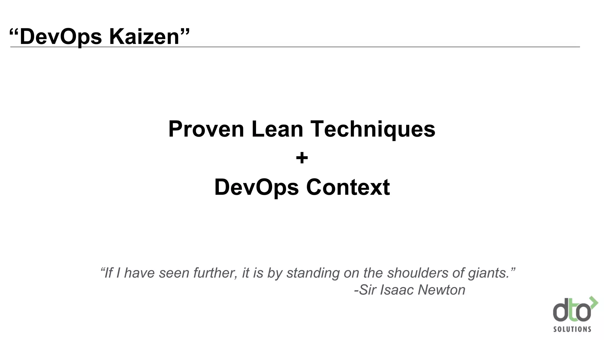DevOps Kaizen: Practical Steps to Start & Sustain a Transformation | PPTX
