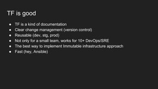 IaC and Immutable Infrastructure with Terraform, Сергей Марченко | PPT