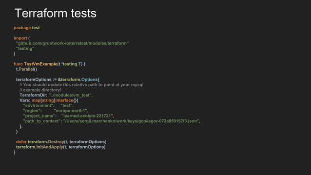 IaC and Immutable Infrastructure with Terraform, Сергей Марченко | PPT