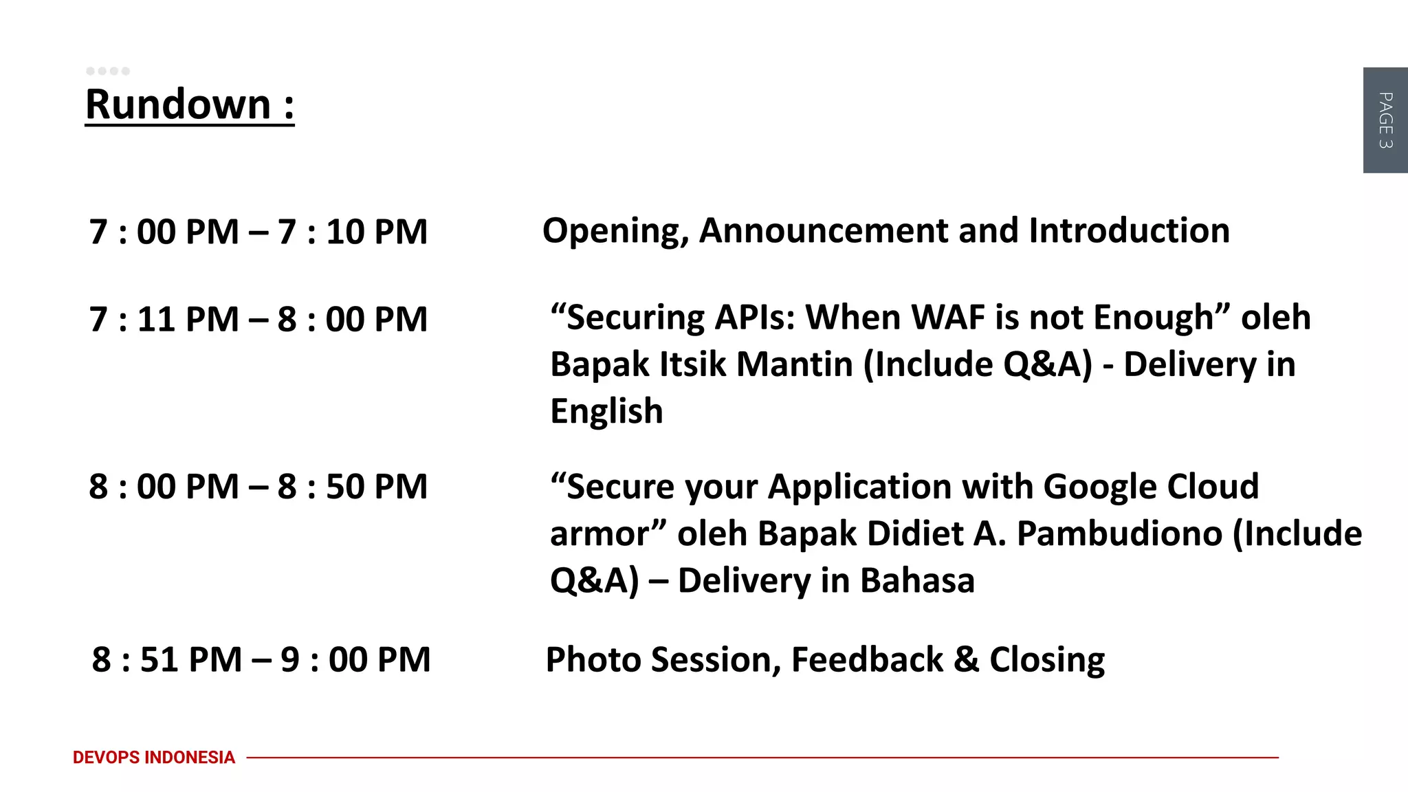 DevOps Meetup 50 : Securing your Application - Announcement | PPT