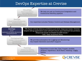 DevOps at Crevise Technologies | PDF | Cloud Computing | Internet