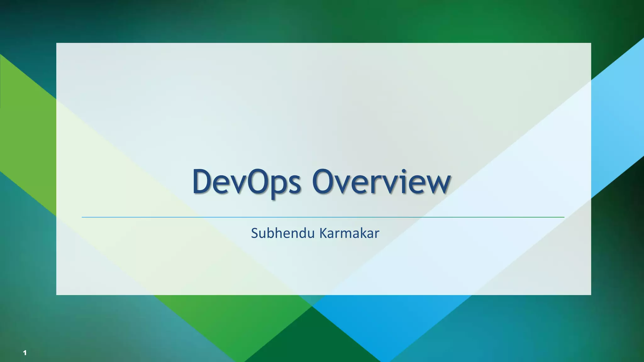 DevOps Overview in my own words | PPTX