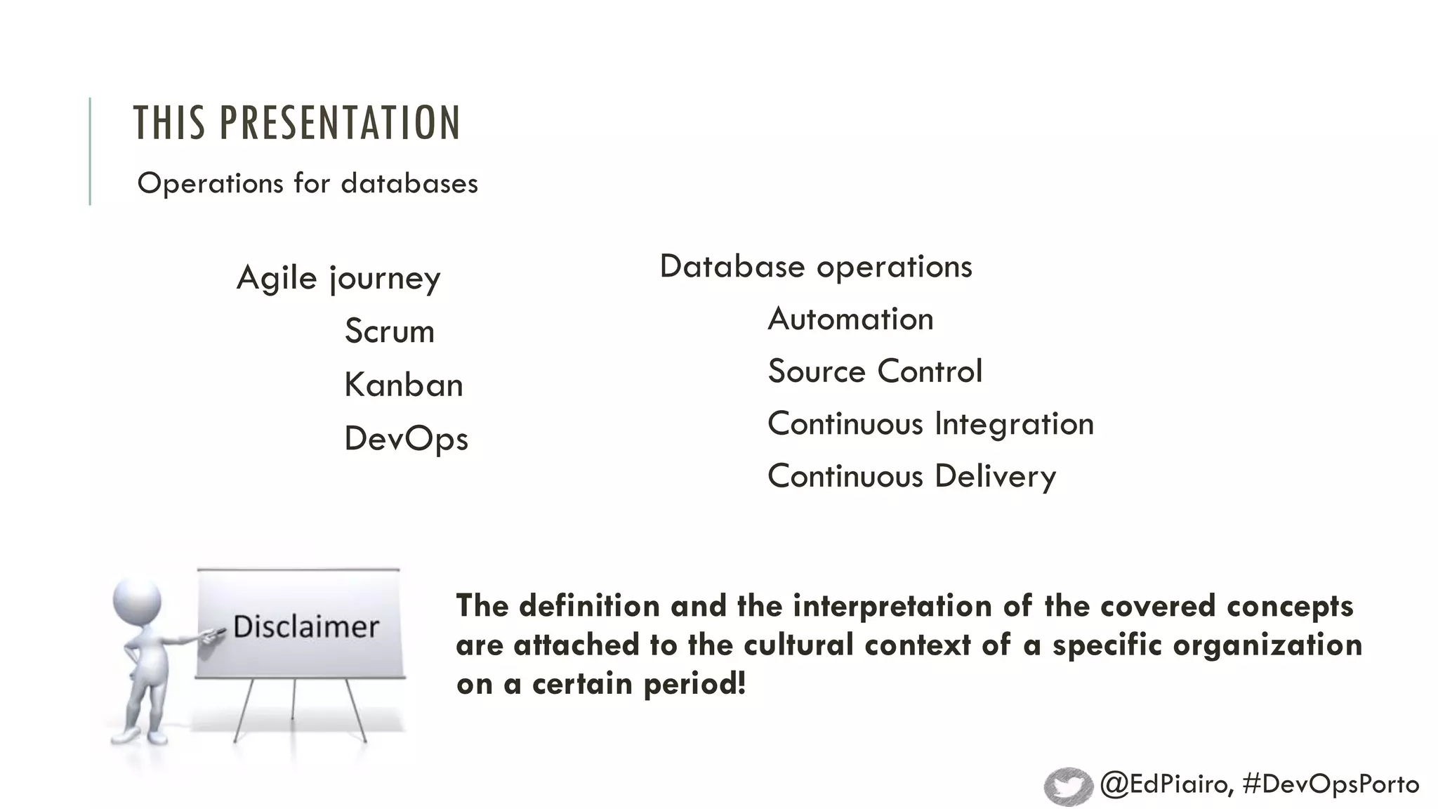 Operations for databases: the agile/devops journey | PPT