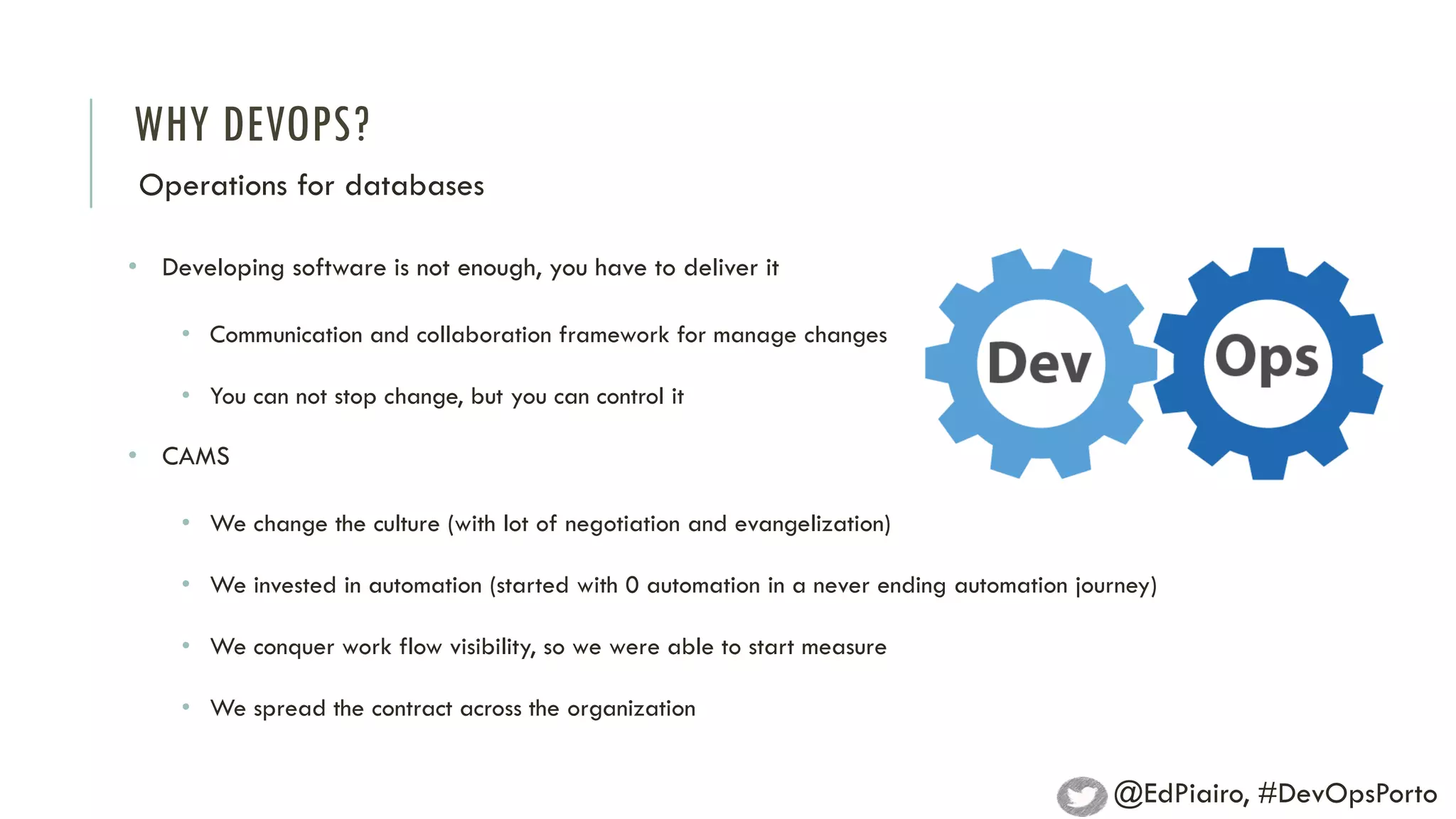 Operations for databases: the agile/devops journey | PPT