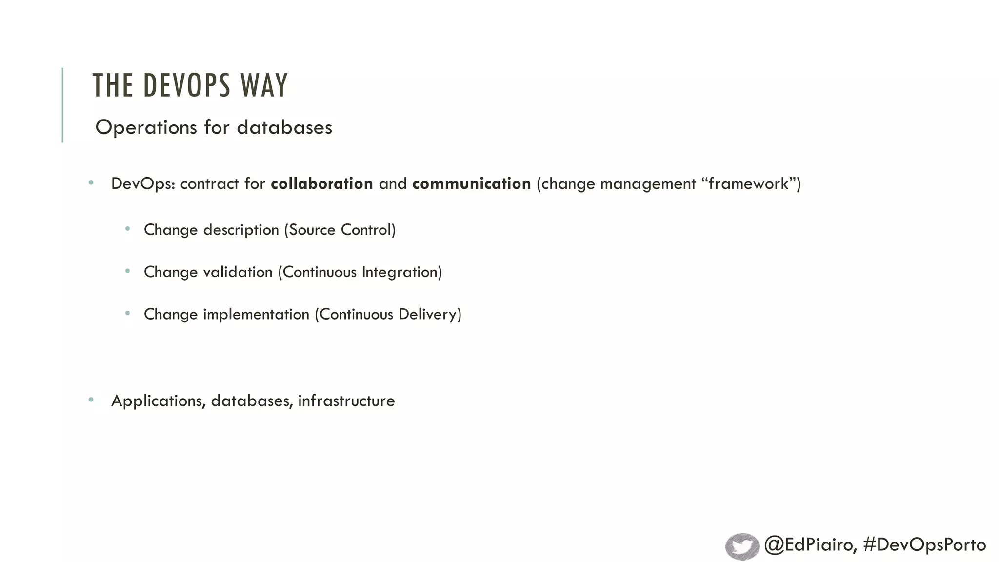 Operations for databases: the agile/devops journey | PPT