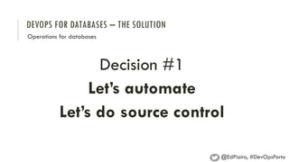 Operations for databases: the agile/devops journey | PPT
