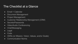 A DevOps Checklist for Startups | PPT