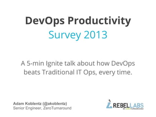 DevOps Productivity Report 2013 ignite talk | PPT