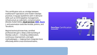 DevOps Professional Certification to Transition from SysAdmin to DevOps.pptx