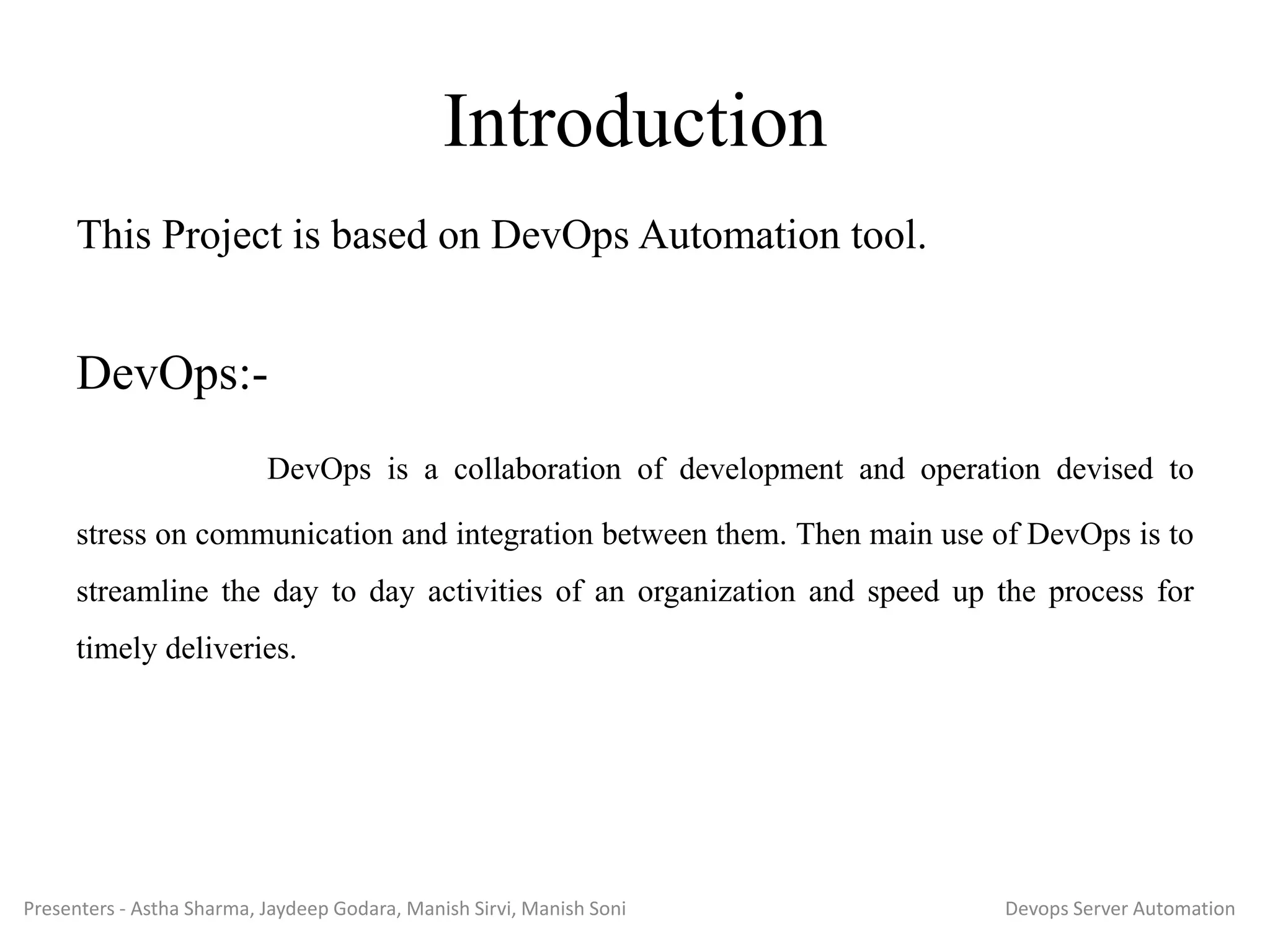 Devops Server Automation Ppt