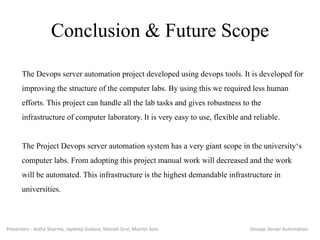 DevOps server automation | PPTX | Cloud Computing | Internet