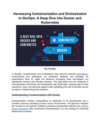 Harnessing Containerization and Orchestration in DevOps: A Deep Dive ...