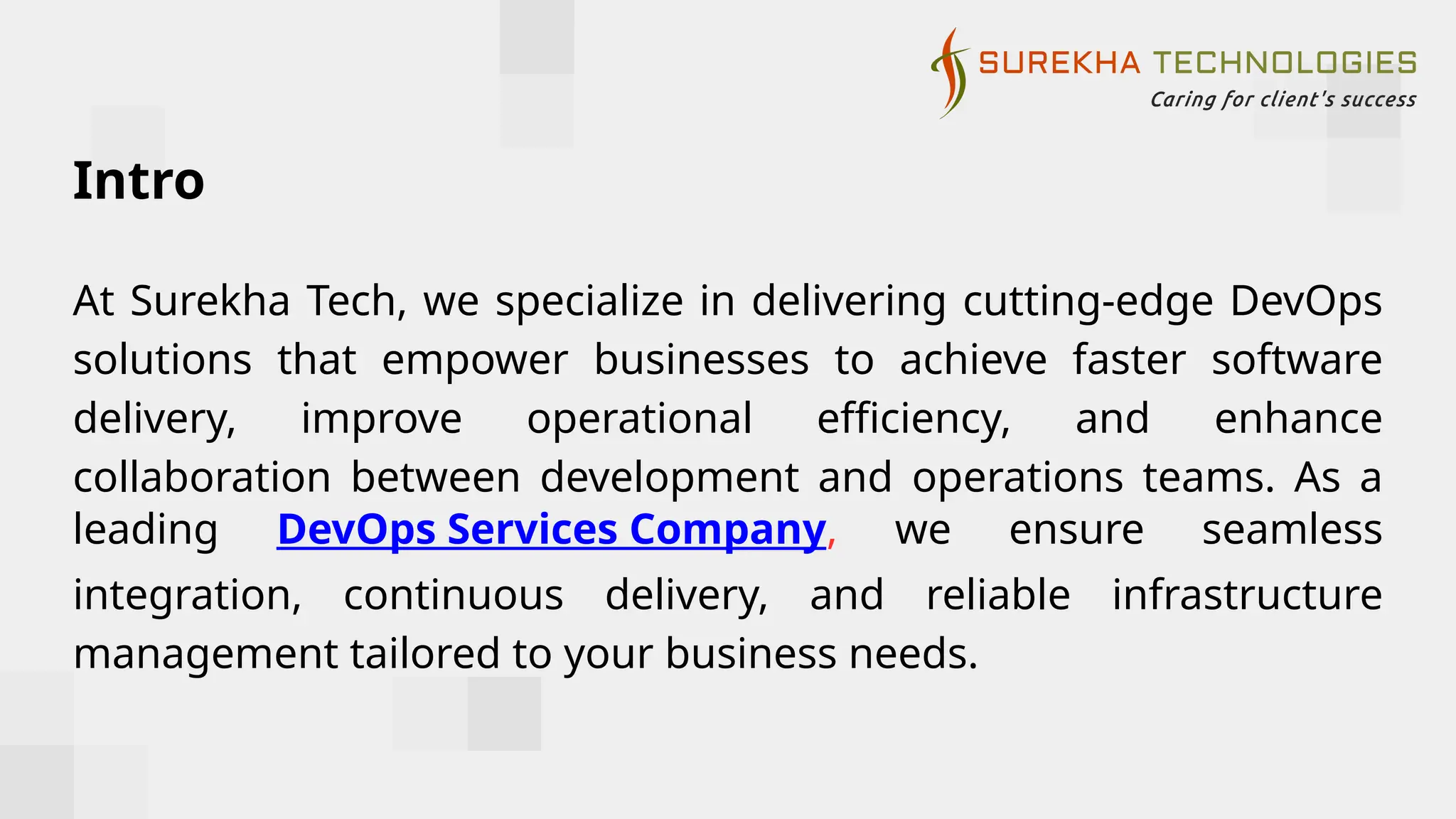 DevOps Services by Surekha Technologies. | PPTX