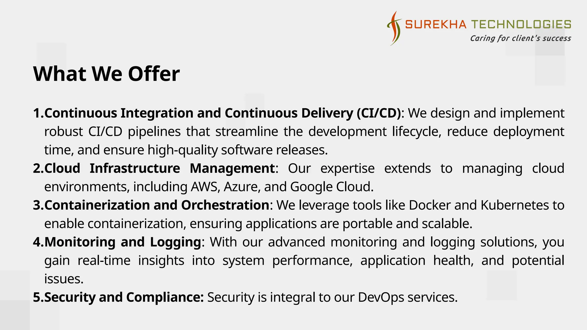 DevOps Services by Surekha Technologies. | PPTX