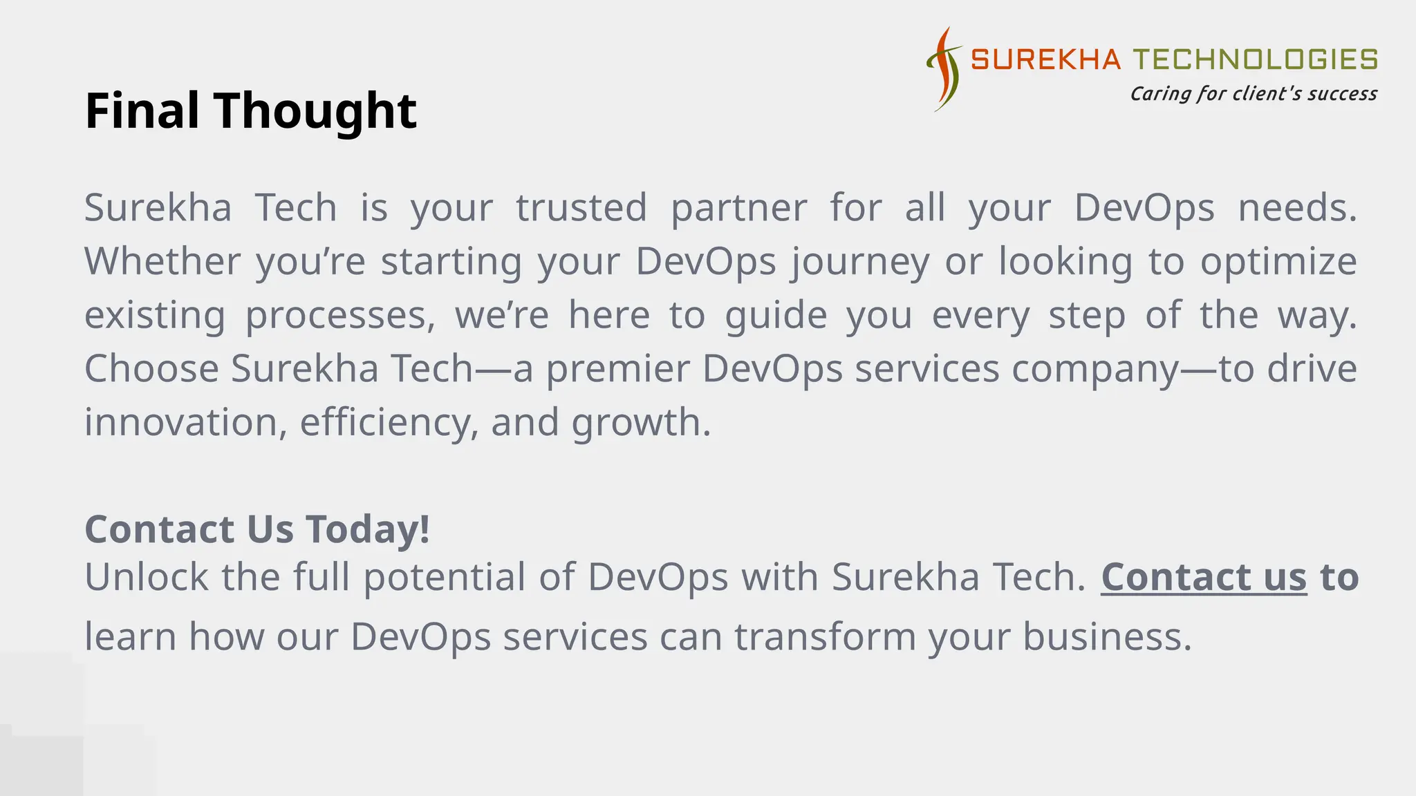 DevOps Services by Surekha Technologies. | PPTX